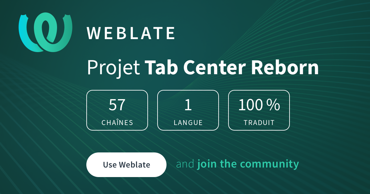 Tab Center Reborn - French @ Funkwhale Weblate